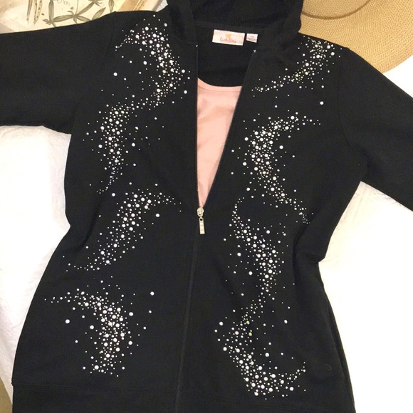 Quacker Factory | Tops | Quaker Factory Rhinestone Embellished Leisure ...